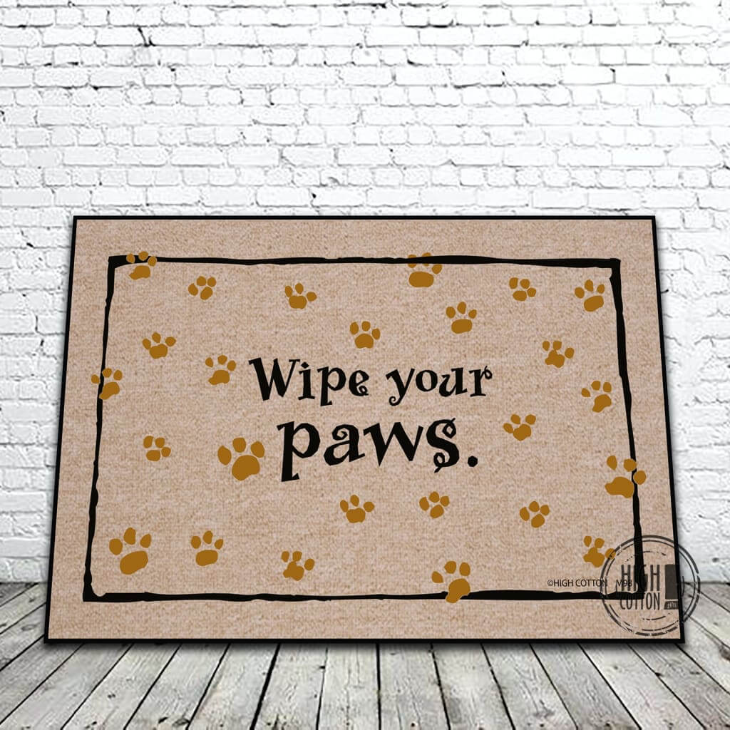 Wipe Your Paws Funny Front Door Mat